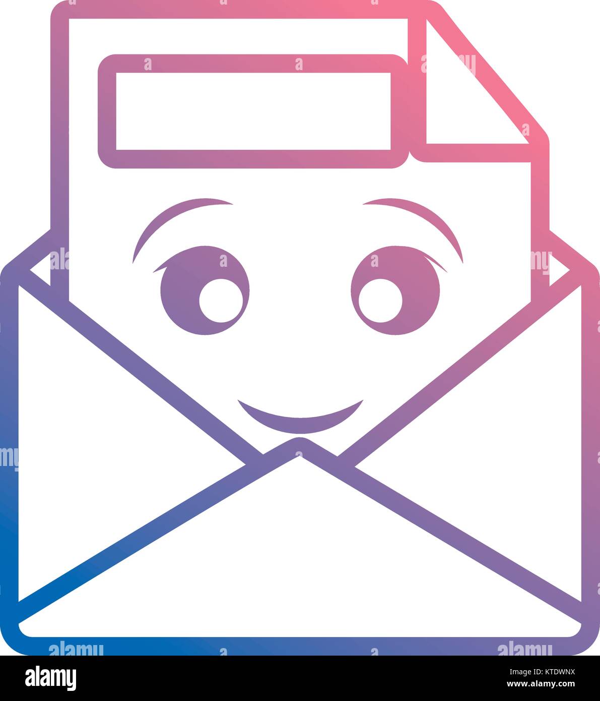 kawaii envelope icon Stock Vector Image & Art - Alamy