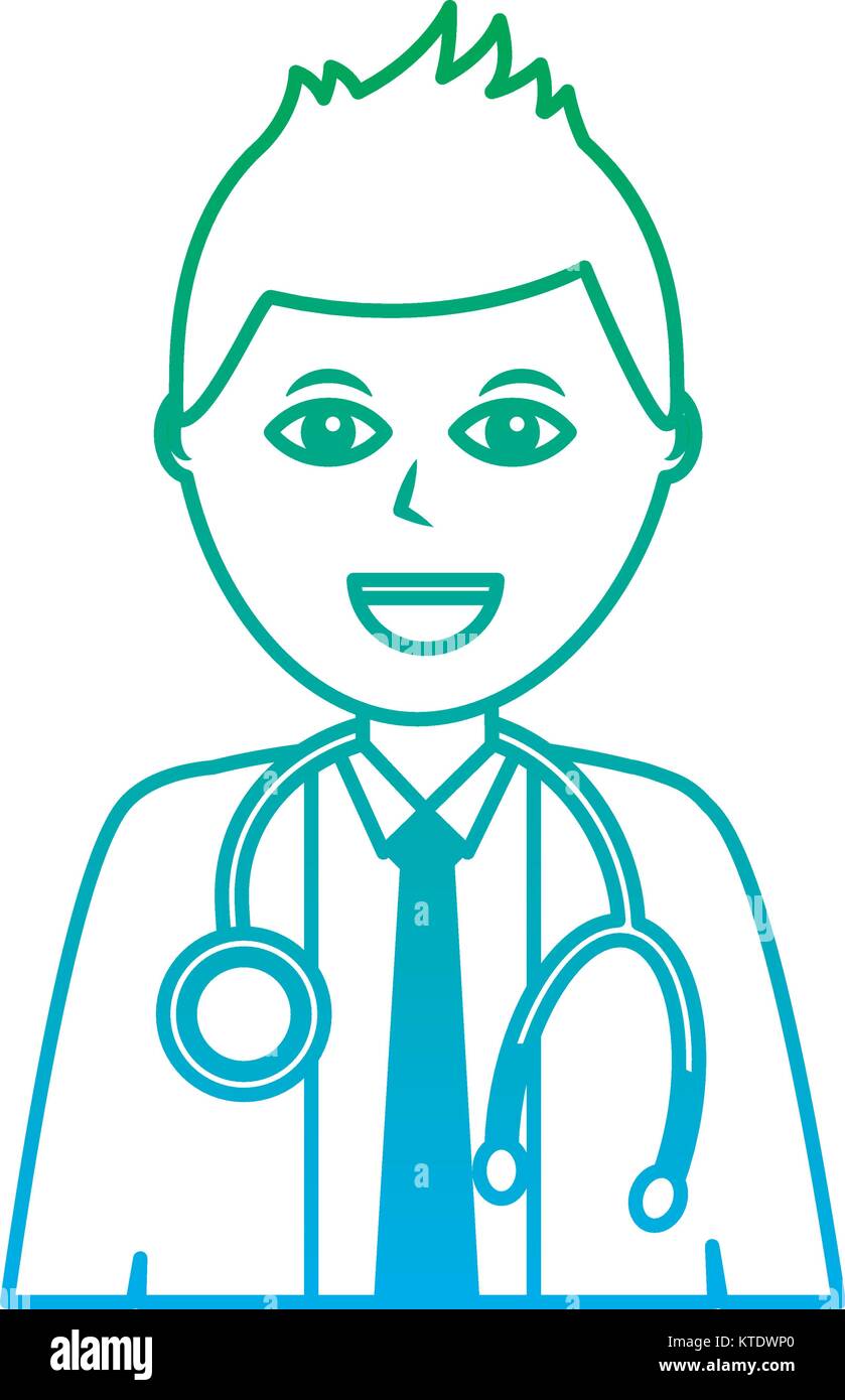 happy doctor healthcare icon image vector illustration design green to ...
