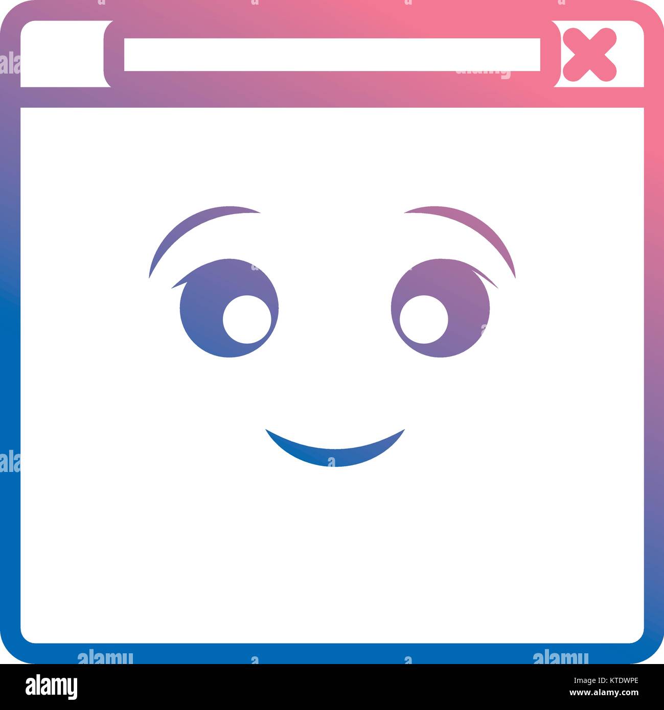 kawaii web page icon Stock Vector Image & Art - Alamy