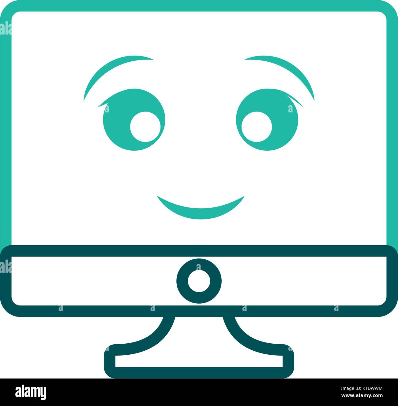 Kawaii computer technology image Stock Vector Images - Alamy