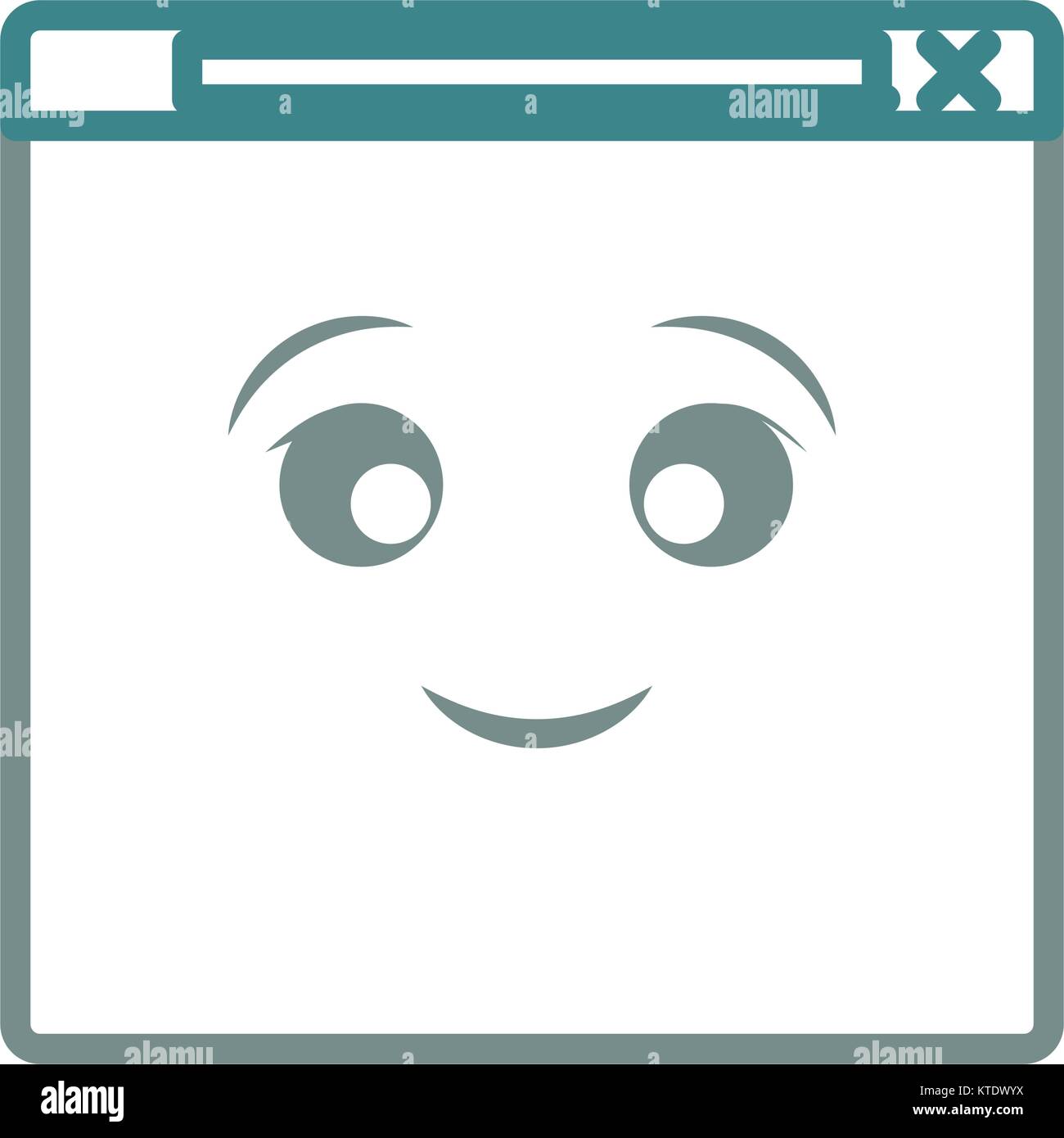kawaii web page icon Stock Vector Image & Art - Alamy