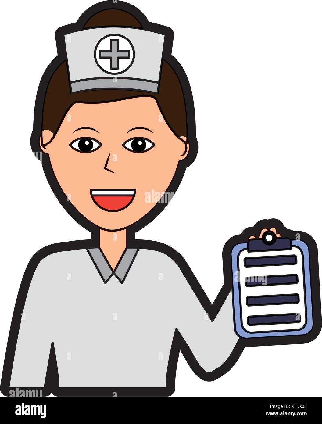 portrait female doctor medical healthcare character vector illustration ...