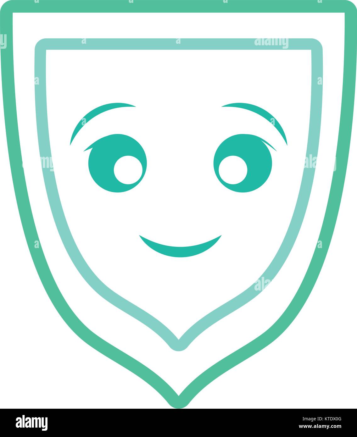 kawaii shield icon Stock Vector Image & Art - Alamy