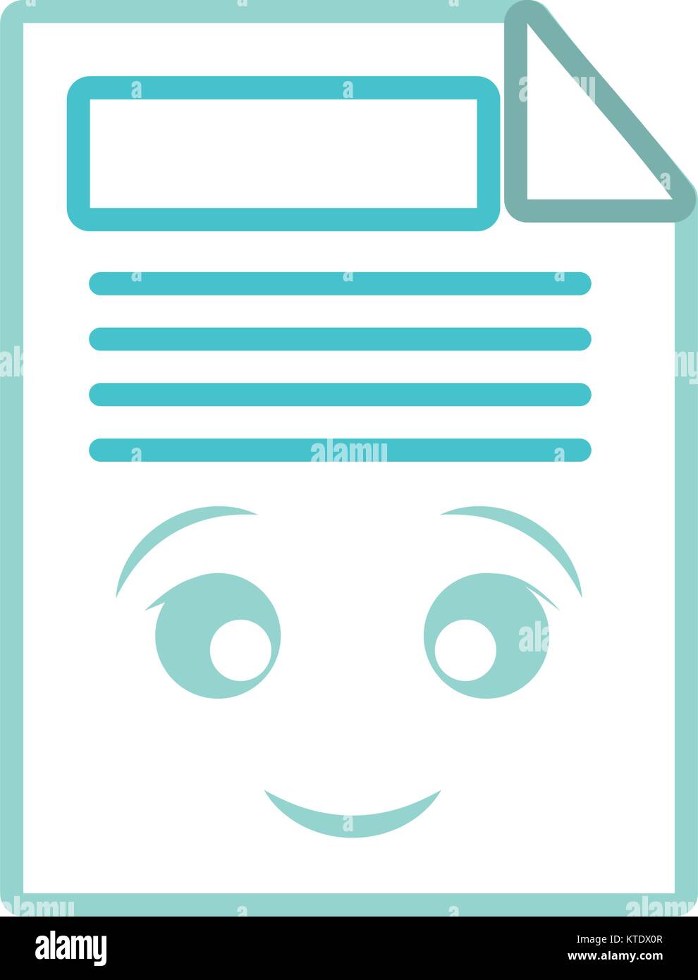 kawaii document icon Stock Vector Image & Art - Alamy