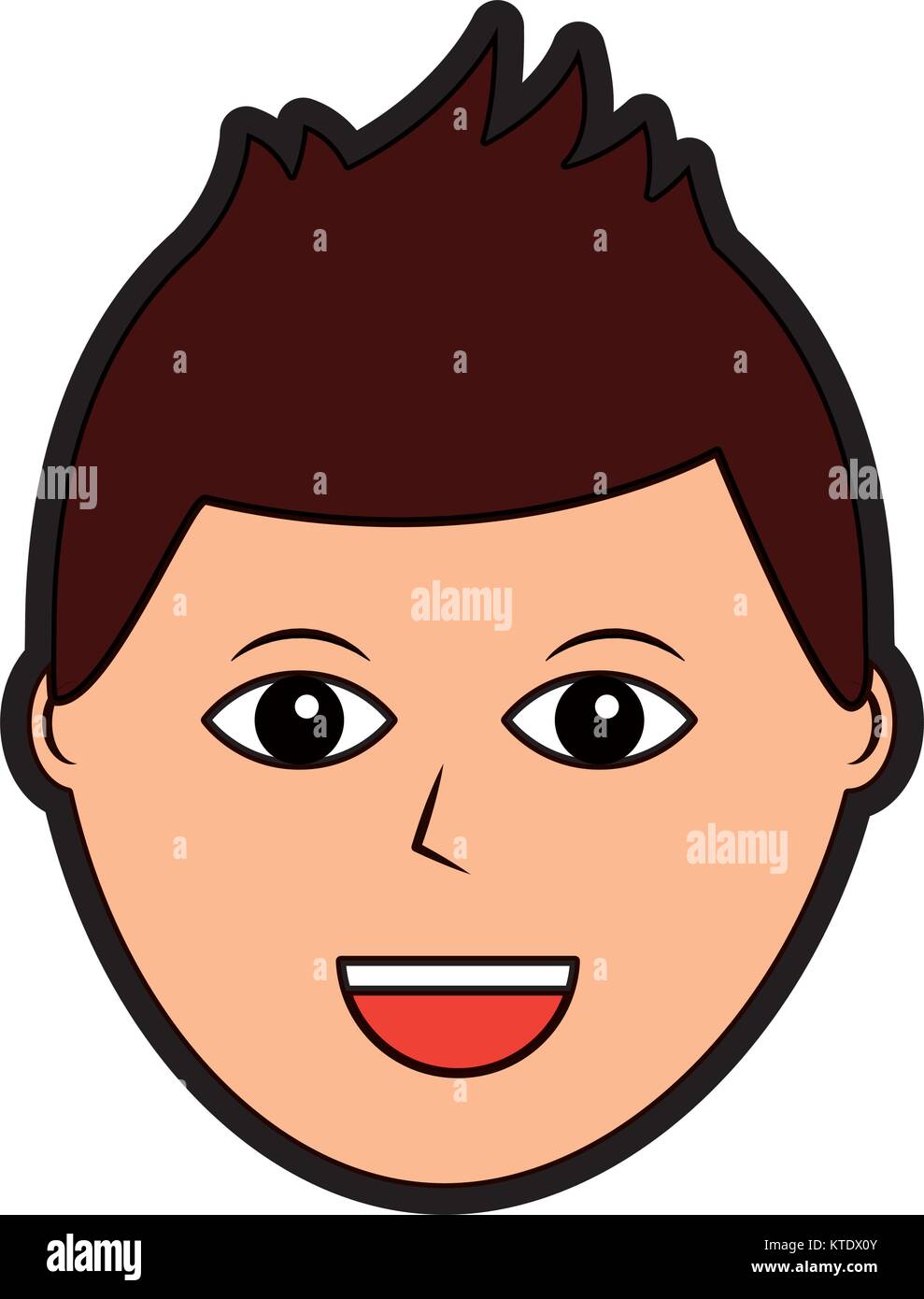 cartoon face man male character person vector illustration Stock Vector ...