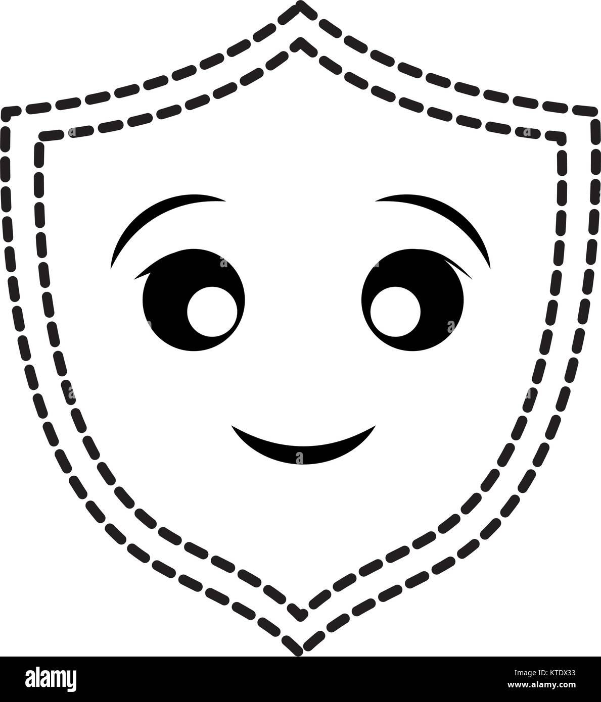 kawaii shield icon Stock Vector Image & Art - Alamy