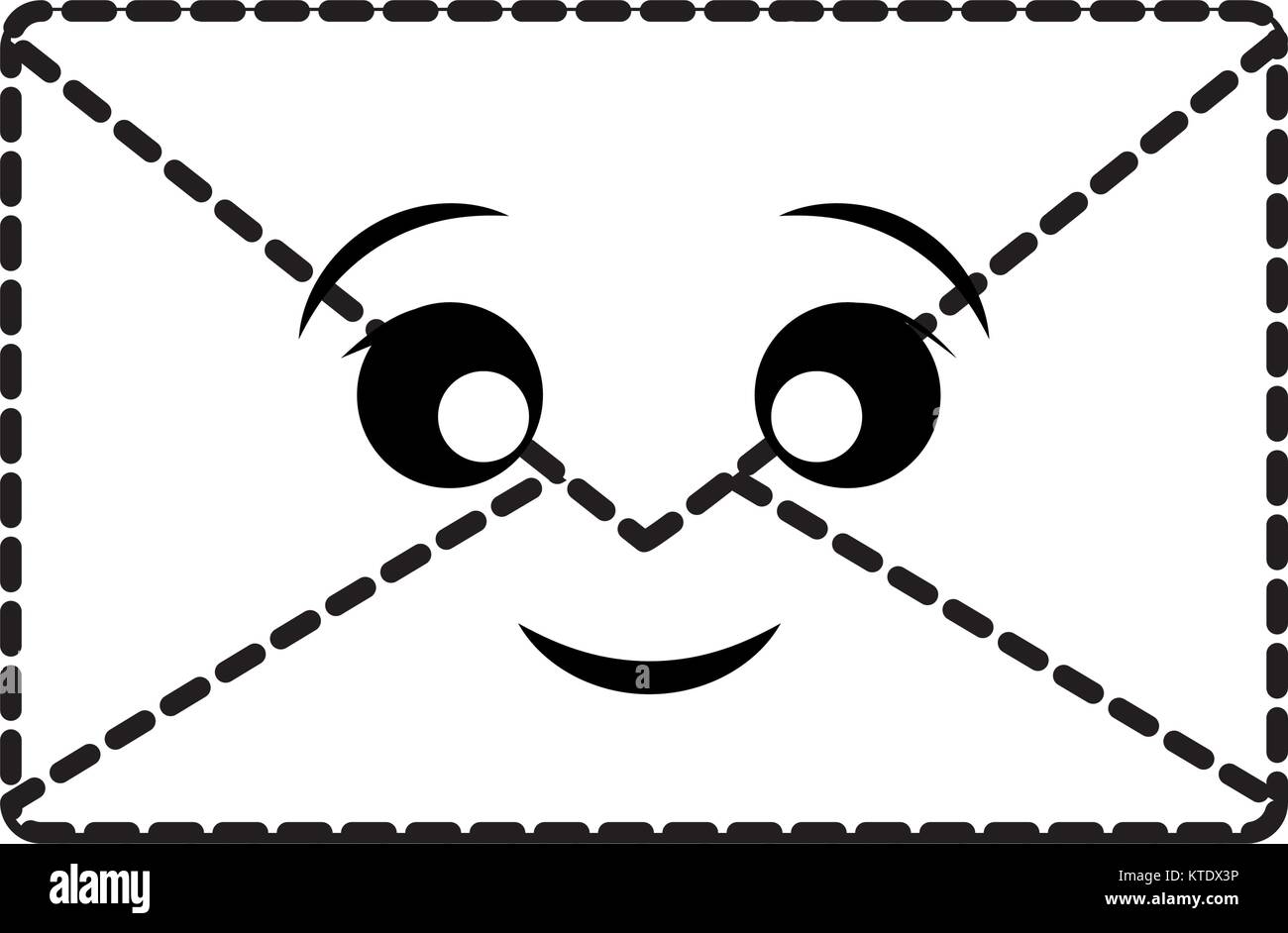 kawaii envelope icon Stock Vector Image & Art - Alamy