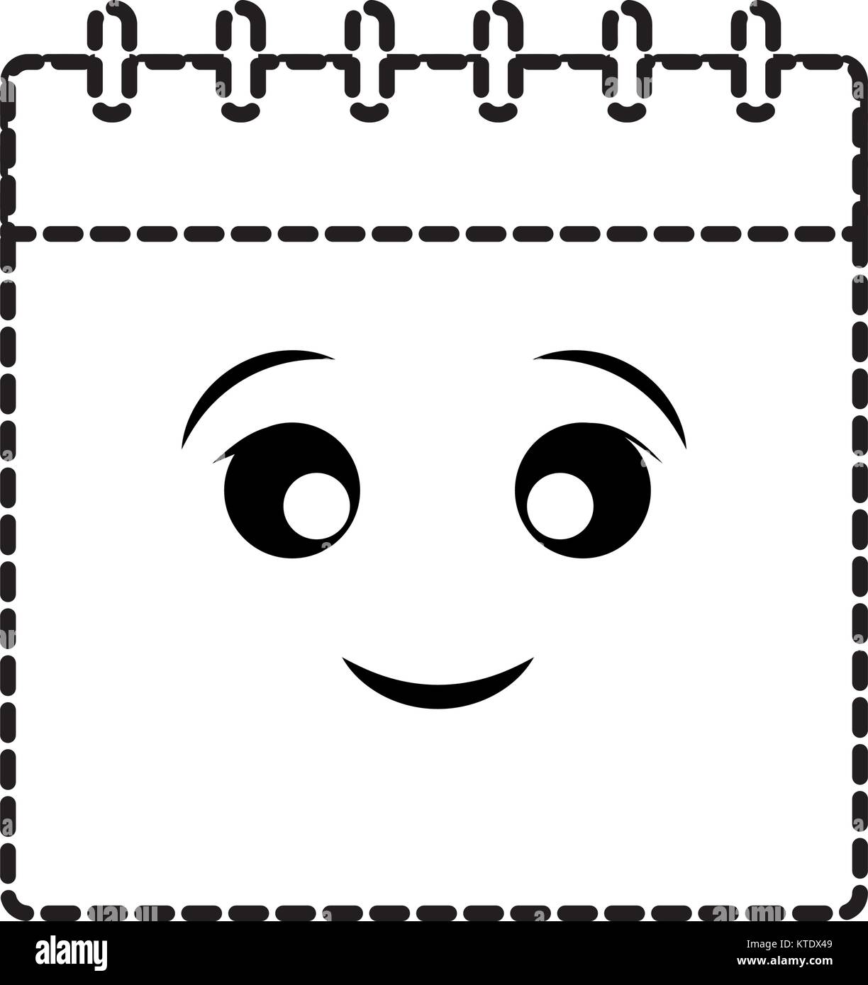 kawaii notepad icon Stock Vector Image & Art - Alamy