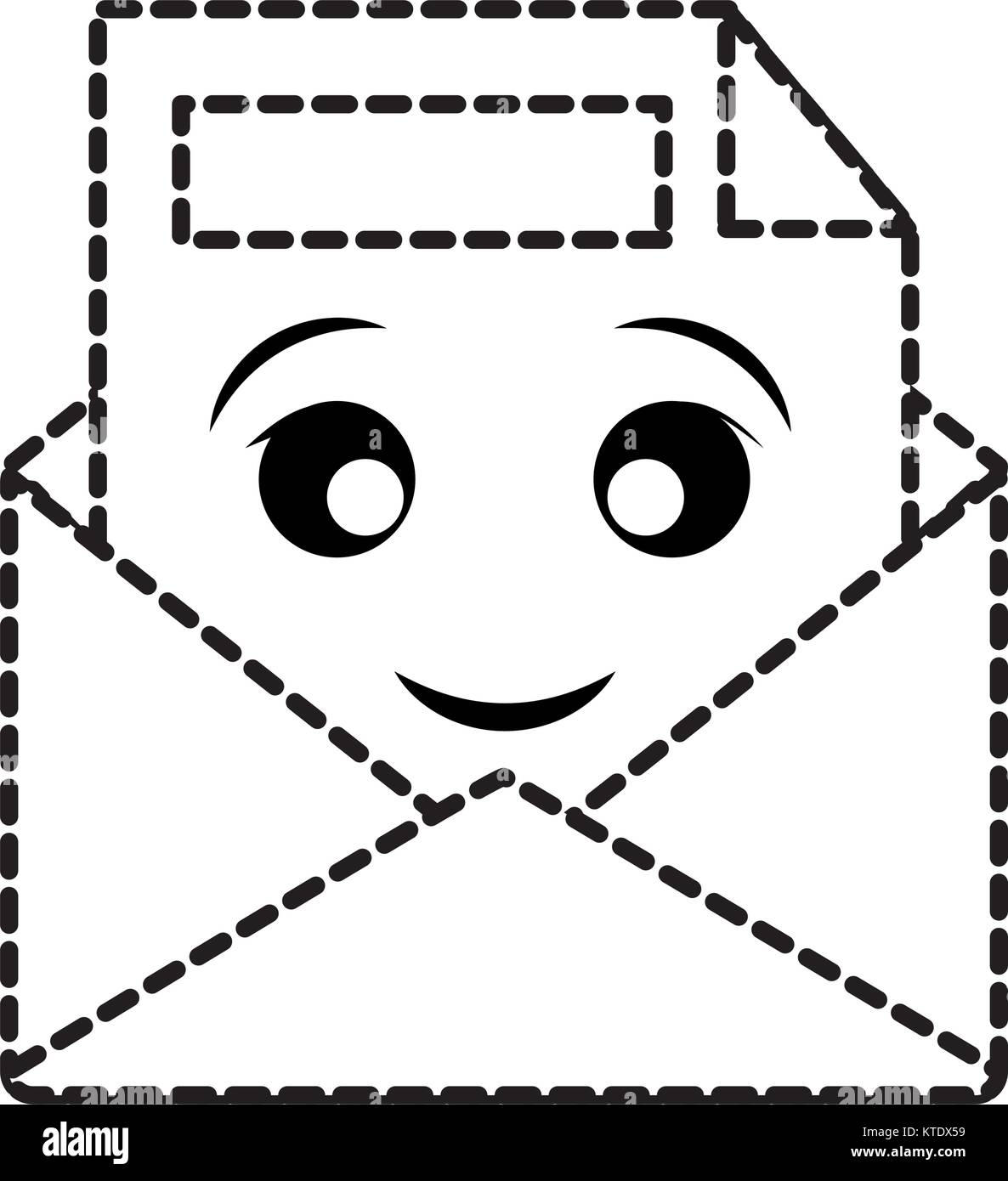 kawaii envelope icon Stock Vector Image & Art - Alamy