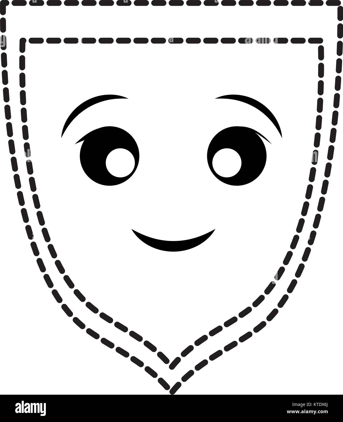 kawaii shield vector illustration Stock Vector Image & Art - Alamy