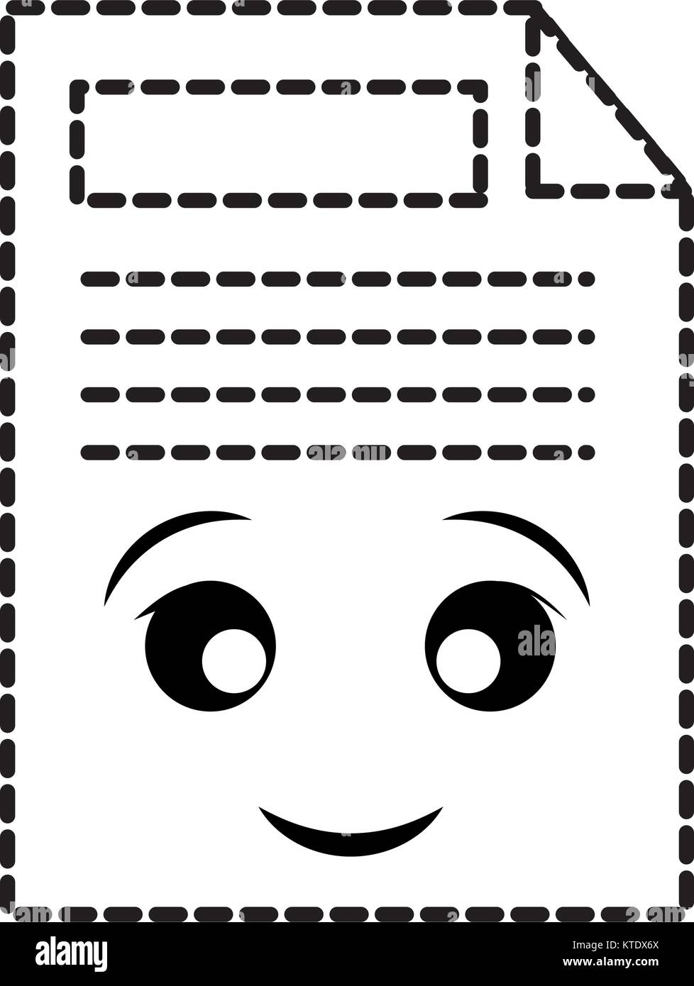 kawaii document vector illustration Stock Vector Image & Art - Alamy