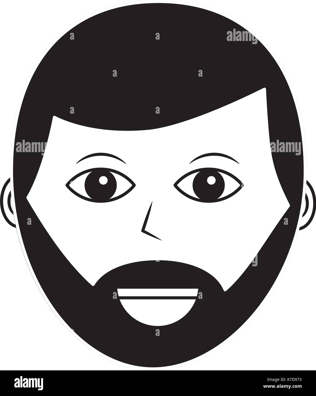 cartoon face man male character person vector illustration Stock Vector ...
