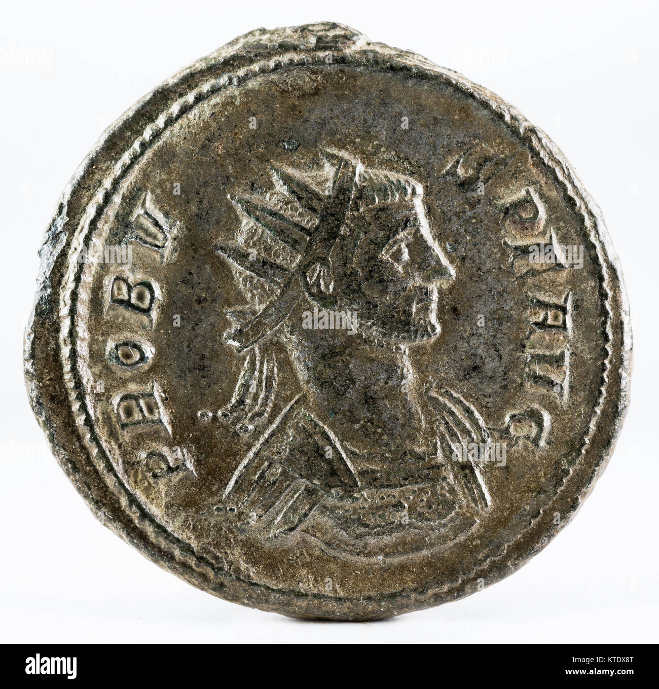Antoninianus. Ancient Roman copper coin of Emperor Probus. Obverse ...