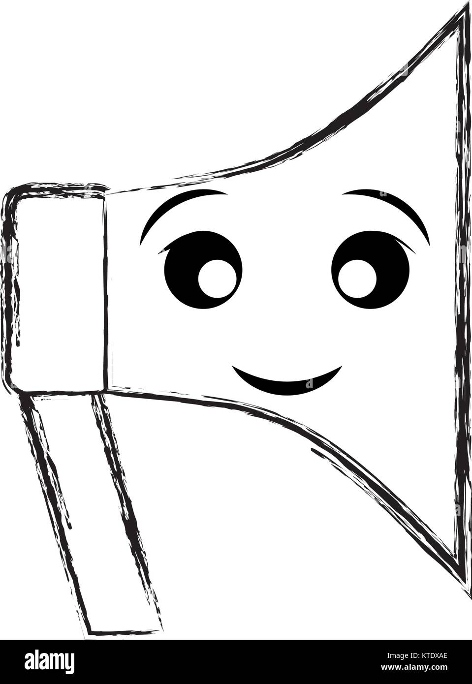 kawaii megaphone vector illustration Stock Vector Image & Art - Alamy