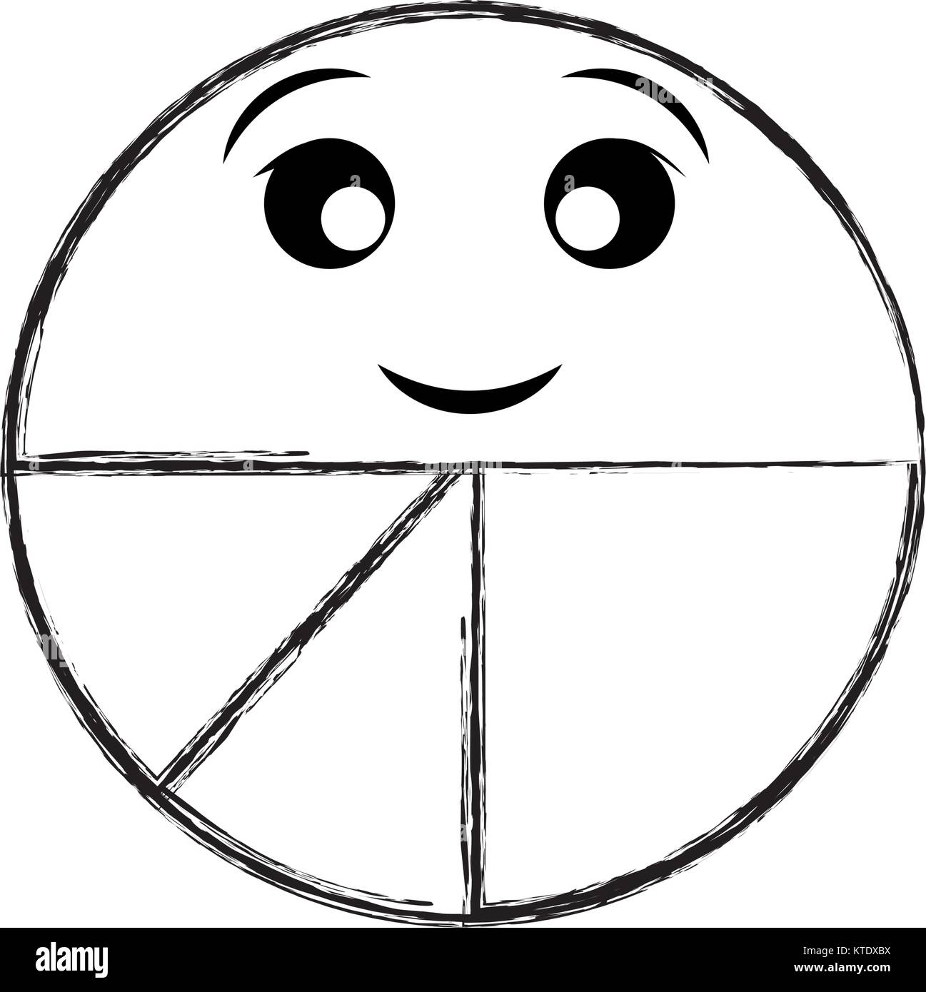 kawaii pie chart vector illustration Stock Vector Image & Art - Alamy