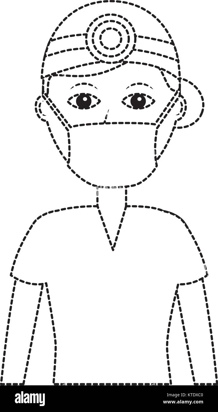 professional surgeon medical uniform clothes vector illustration Stock ...