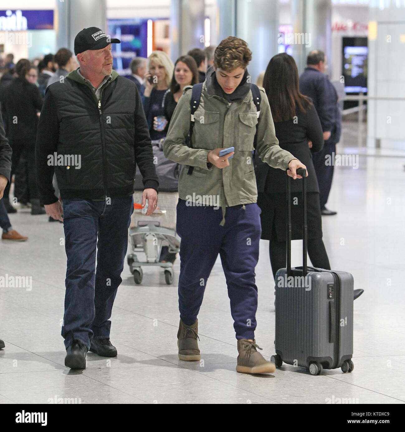 Boris Becker collects his son from Heathrow Airport. Becker also turns ...
