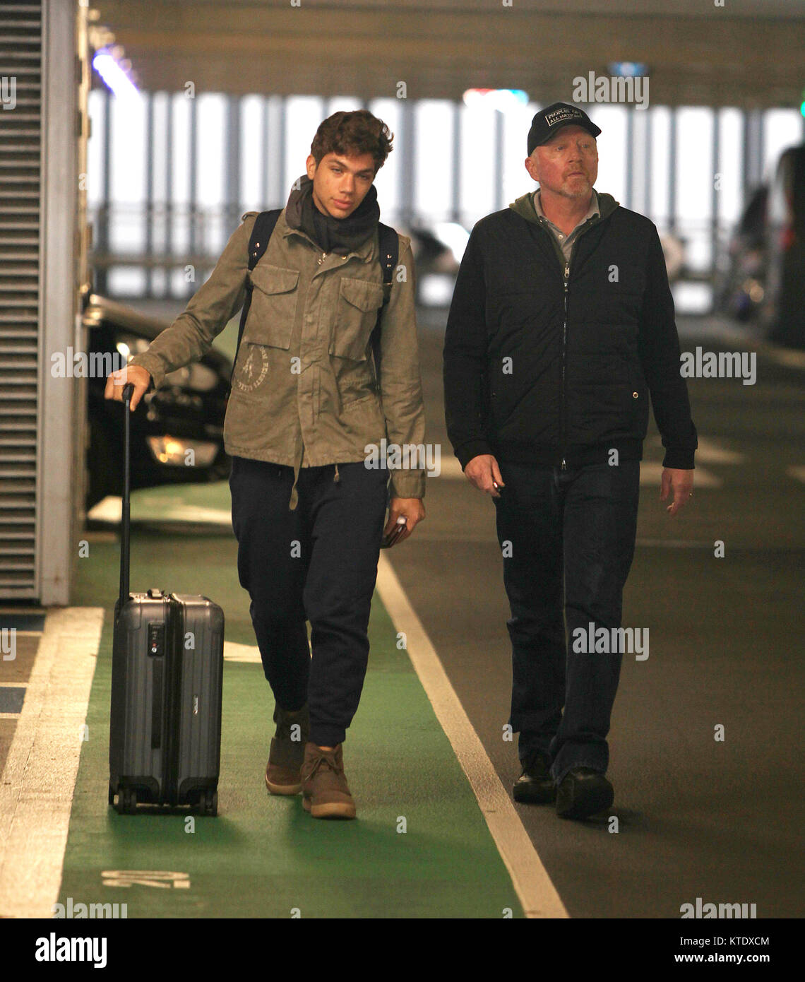 Boris Becker collects his son from Heathrow Airport. Becker also turns ...