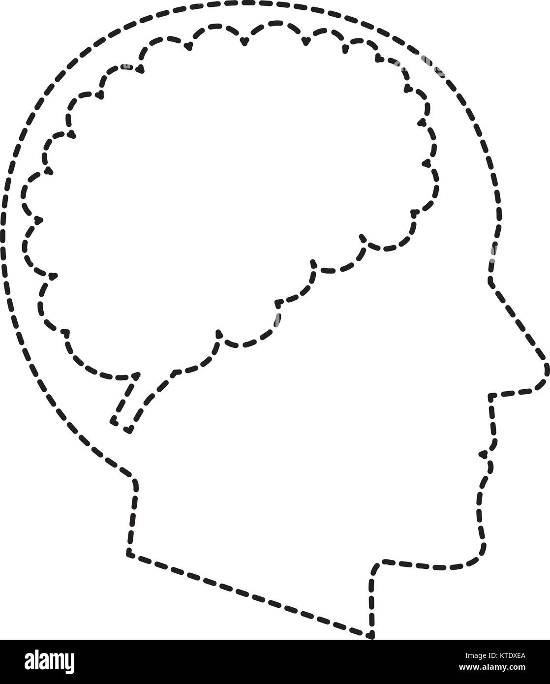 brain storming with human profile vector illustration design Stock ...