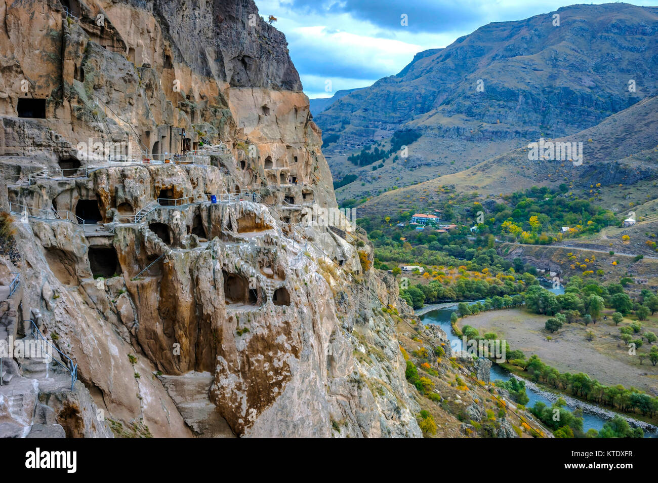 Vardzia, cave monastery by Erusheti Mountain, Georgia Stock Photo - Alamy