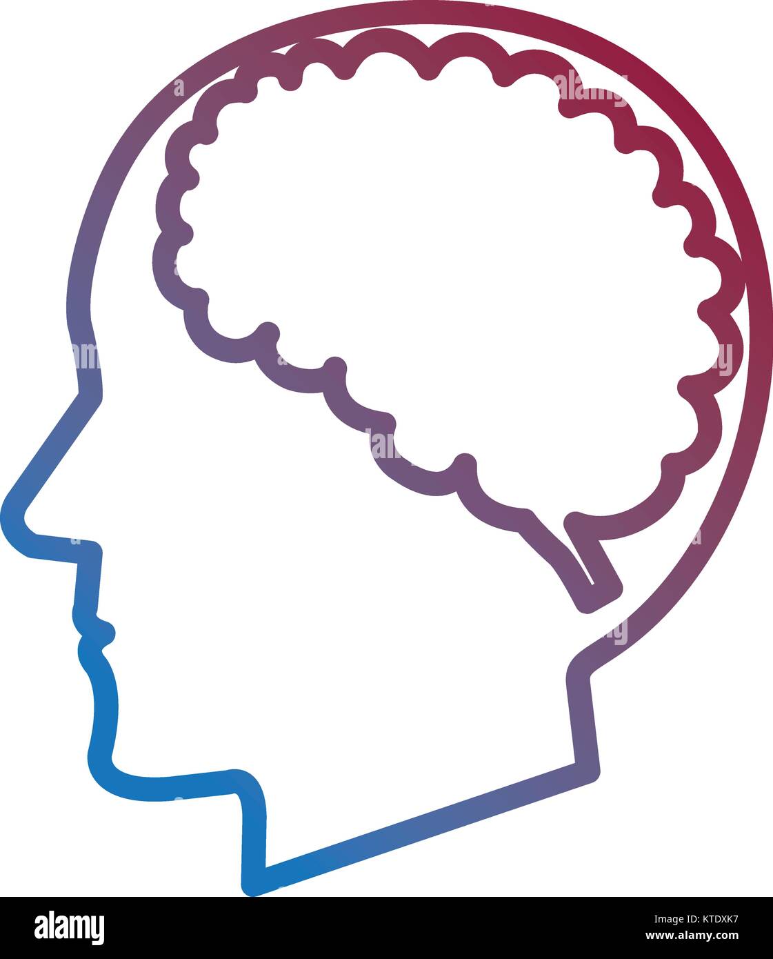 brain storming with human profile vector illustration design Stock ...