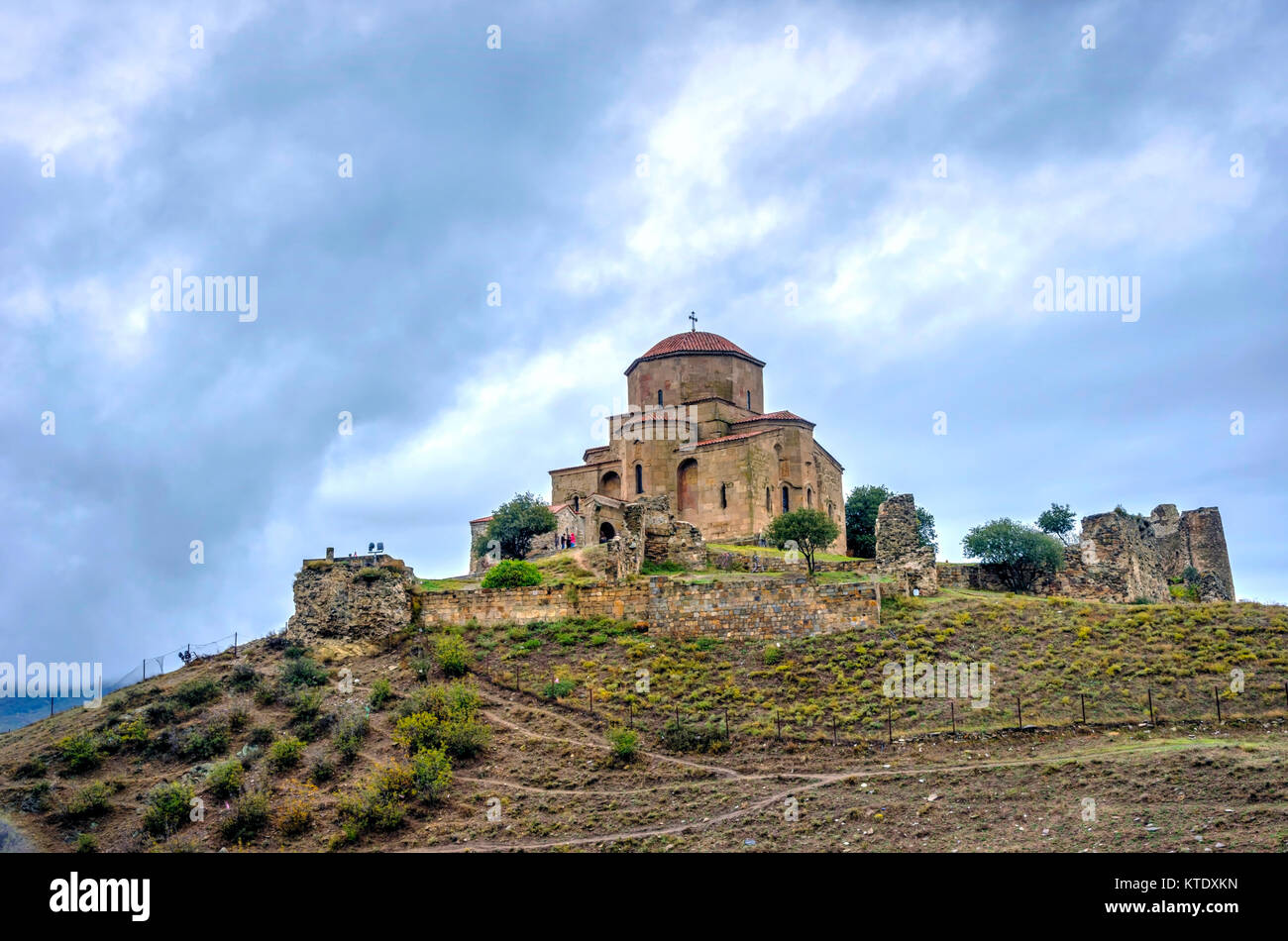 Jvari, mountaintop monastery from 6th century, Mtskheta, Georgia Stock ...