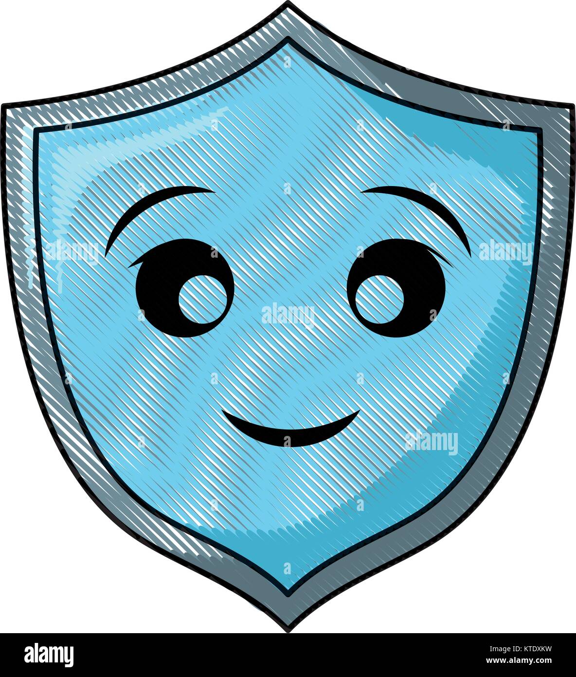 kawaii shield vector illustration Stock Vector Image & Art - Alamy