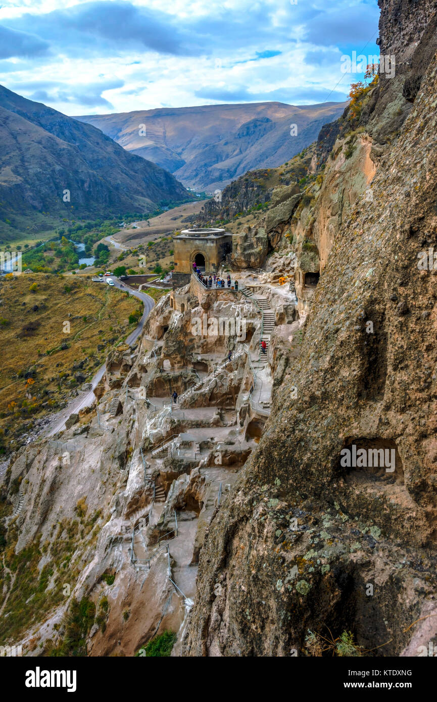 Vardzia, cave monastery by Erusheti Mountain, Georgia Stock Photo - Alamy