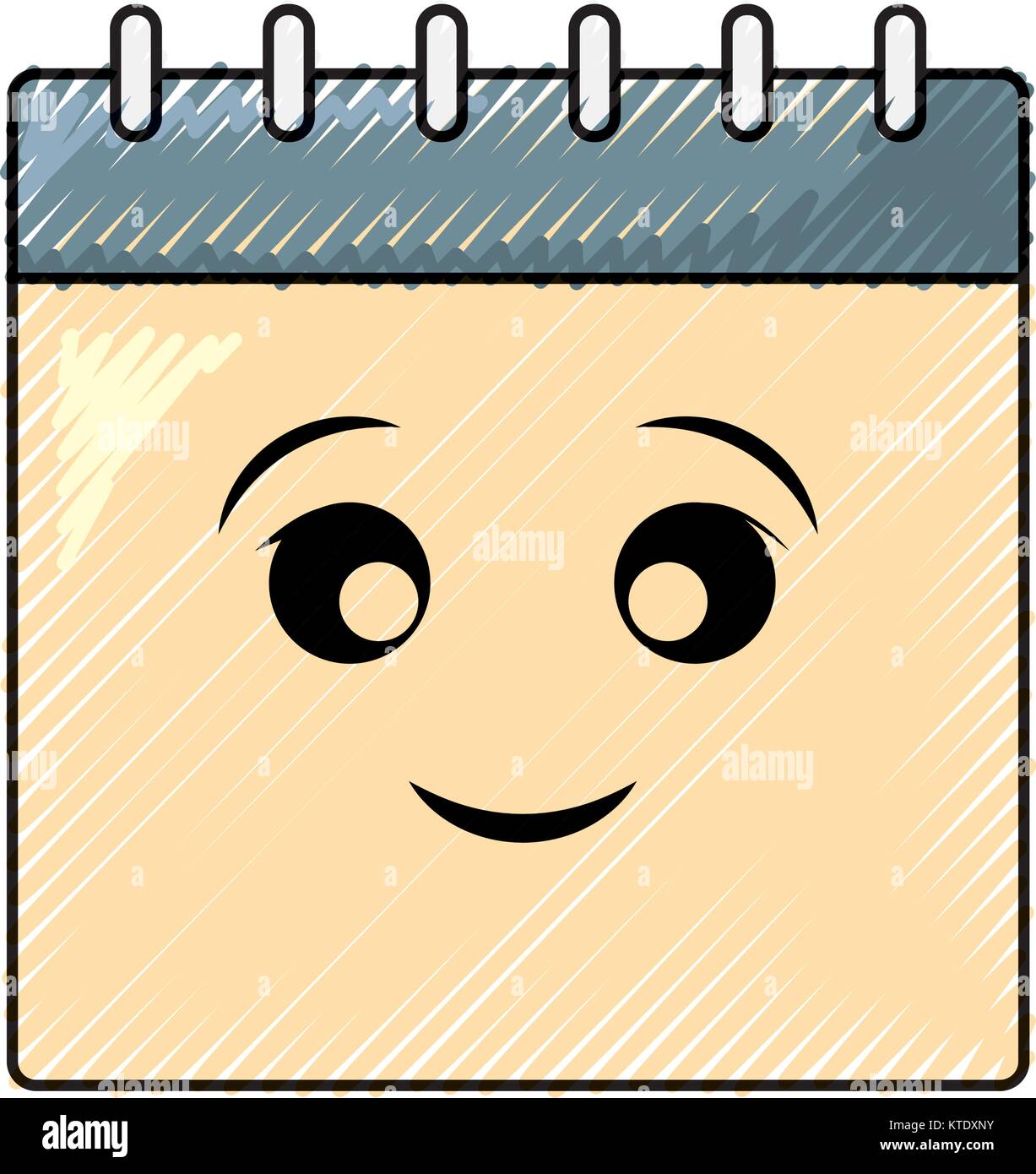 kawaii calendar vector illustration Stock Vector Image & Art - Alamy