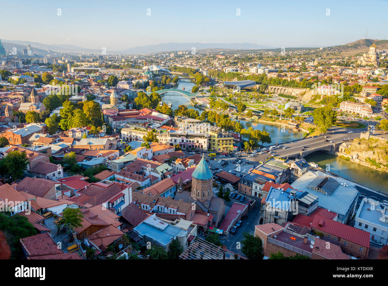 View over Tbilisi skyline, capital of Georgia Stock Photo - Alamy