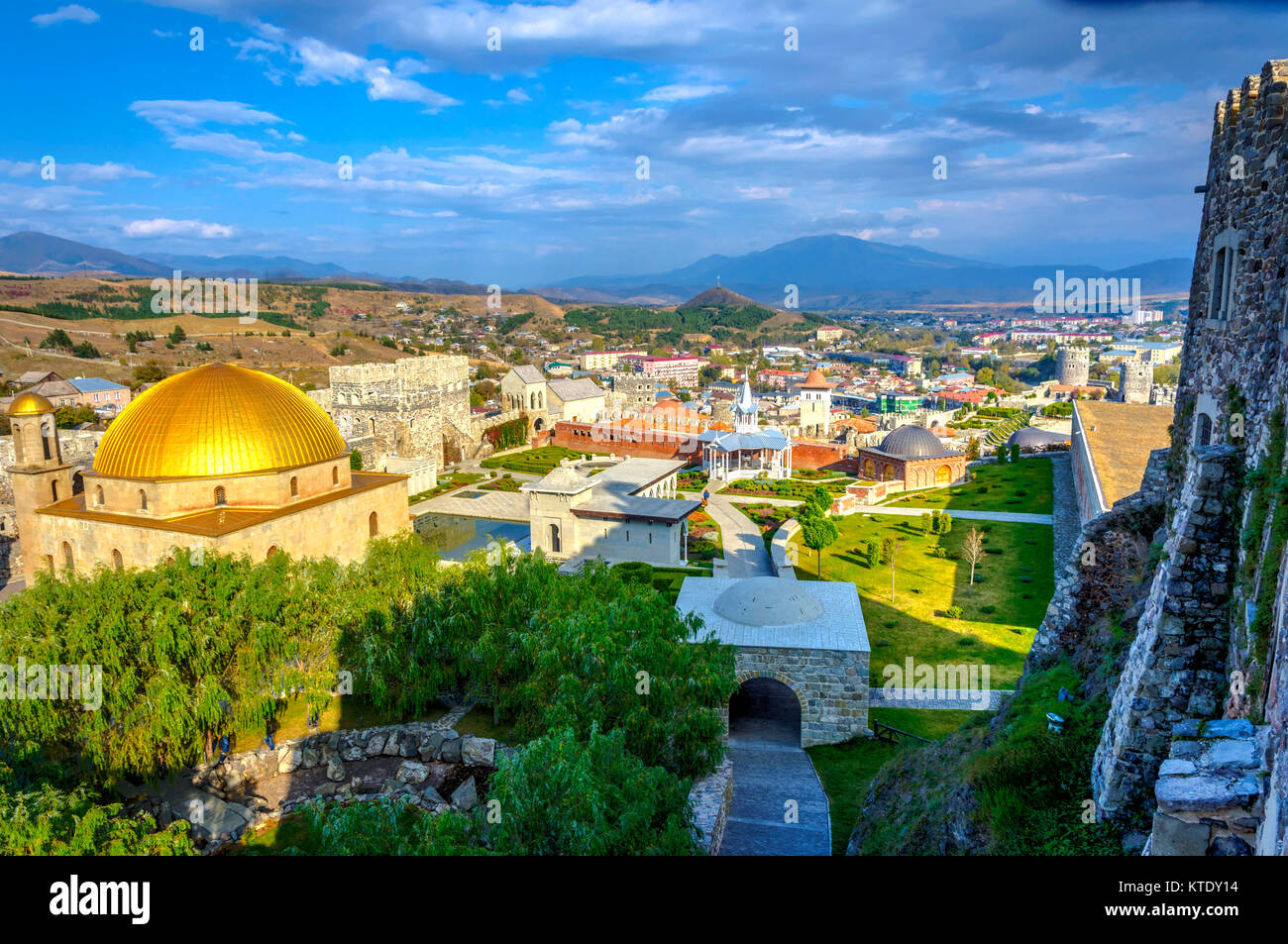 View over Sapara monastery and golden dome, Georgia Stock Photo - Alamy