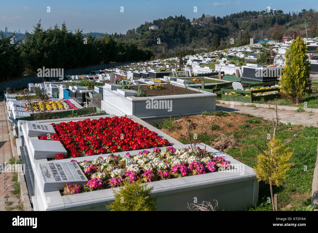 APRIL 3,2010 ISTANBUL.A Muslim Turkish Cemetery (Cengelköy Stock Photo ...