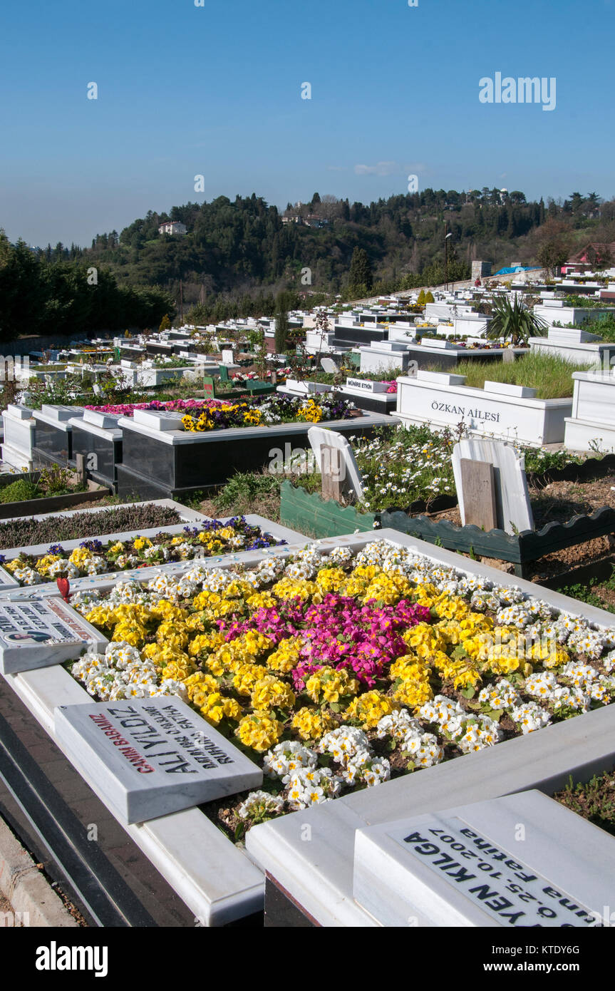 APRIL 3,2010 ISTANBUL.A Muslim Turkish Cemetery (Cengelköy Stock Photo ...