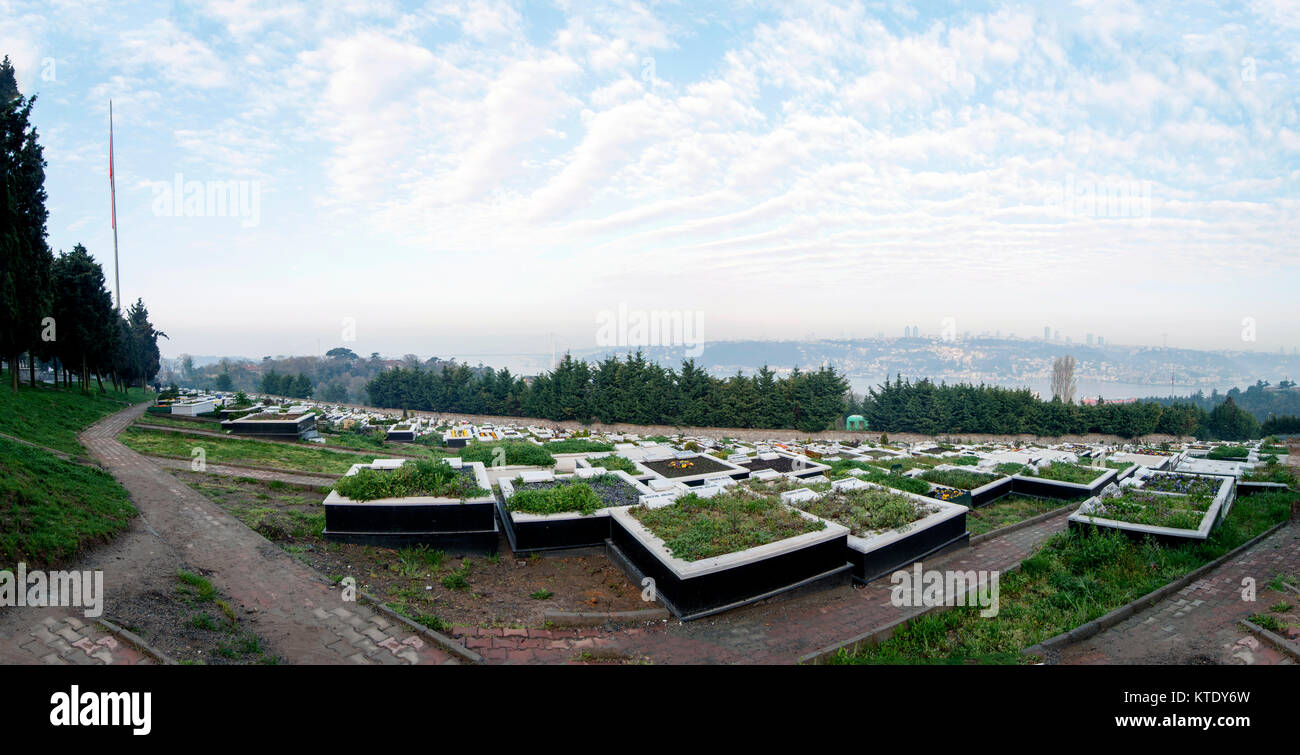 APRIL 3,2010 ISTANBUL.A Muslim Turkish Cemetery (Cengelköy Stock Photo ...