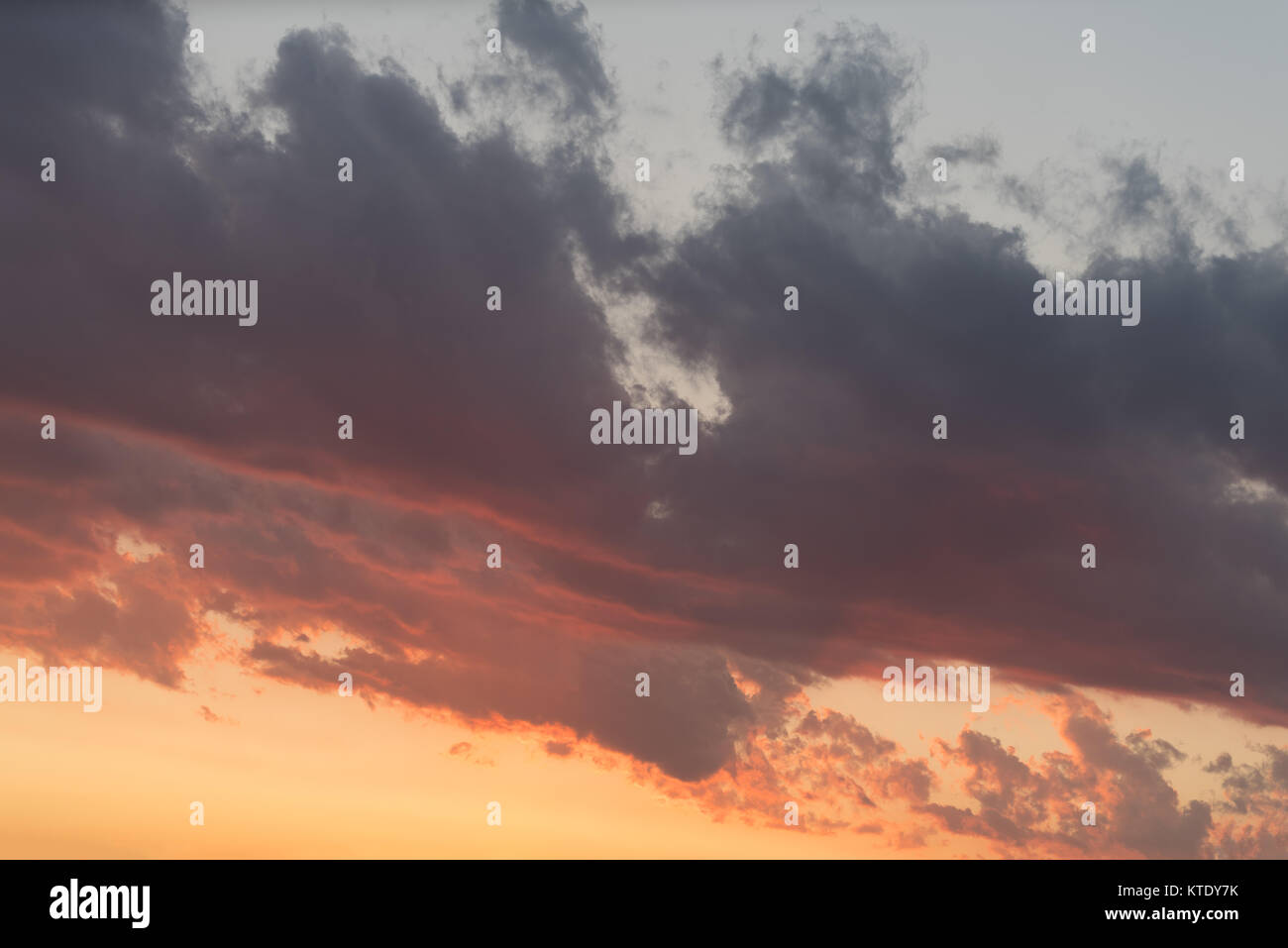 Scenic view of cloudy sky during sunset Stock Photo - Alamy