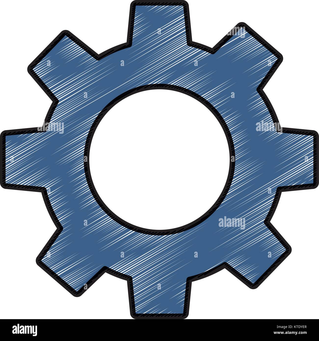 technical gear setting technology icon vector illustration drawing ...