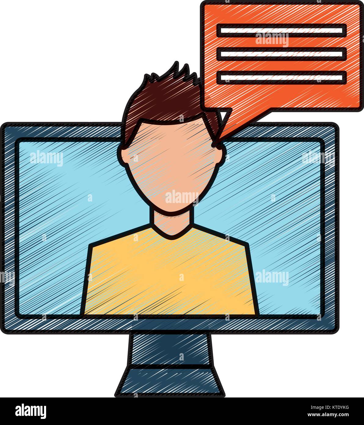 Avatar image on screen Stock Vector Images - Alamy