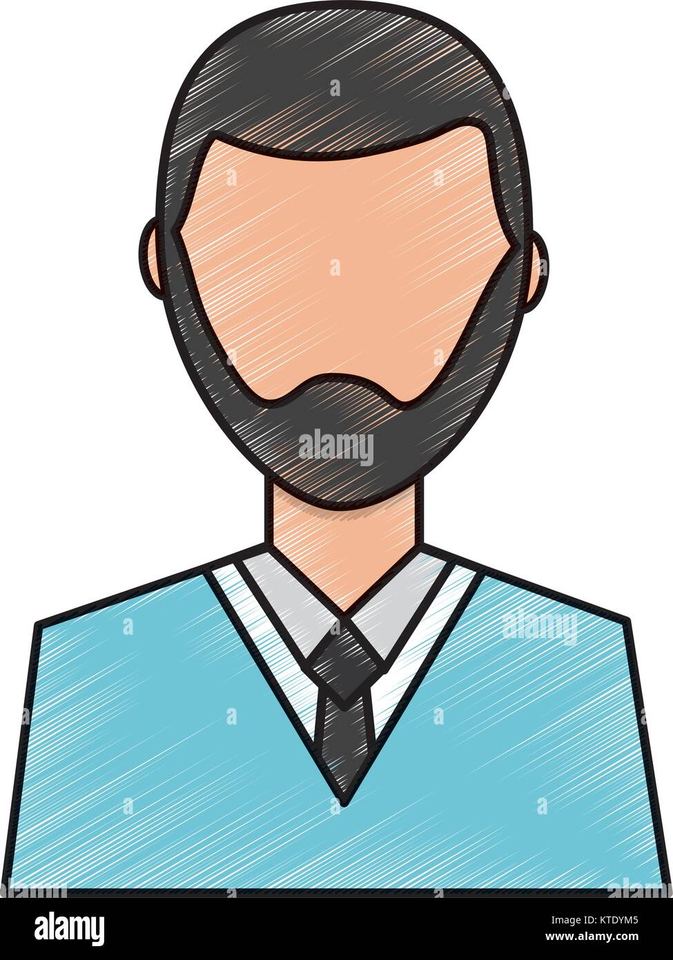 man avatar character male face portrait cartoon vector illustration ...
