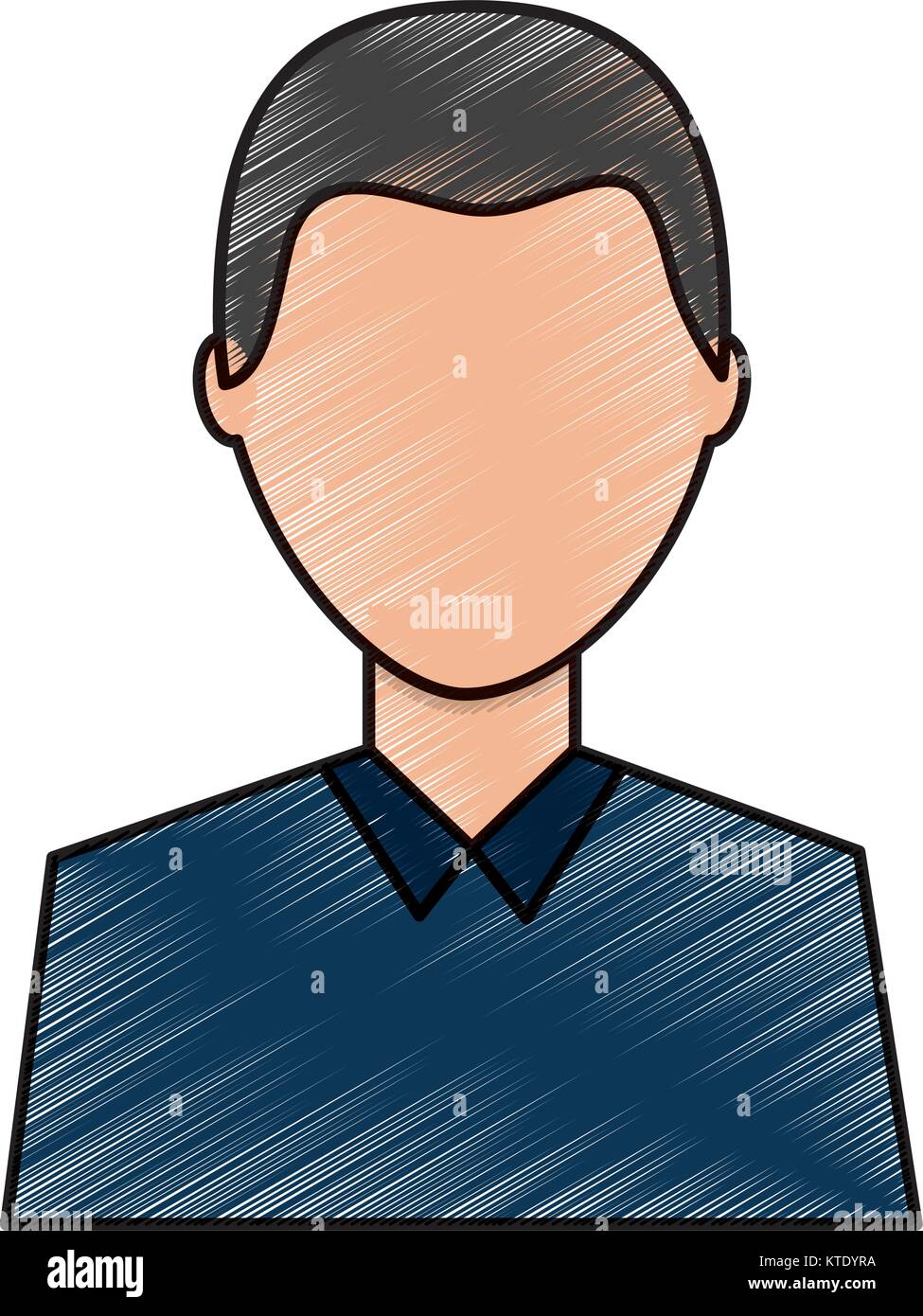 man avatar character male face portrait cartoon vector illustration ...