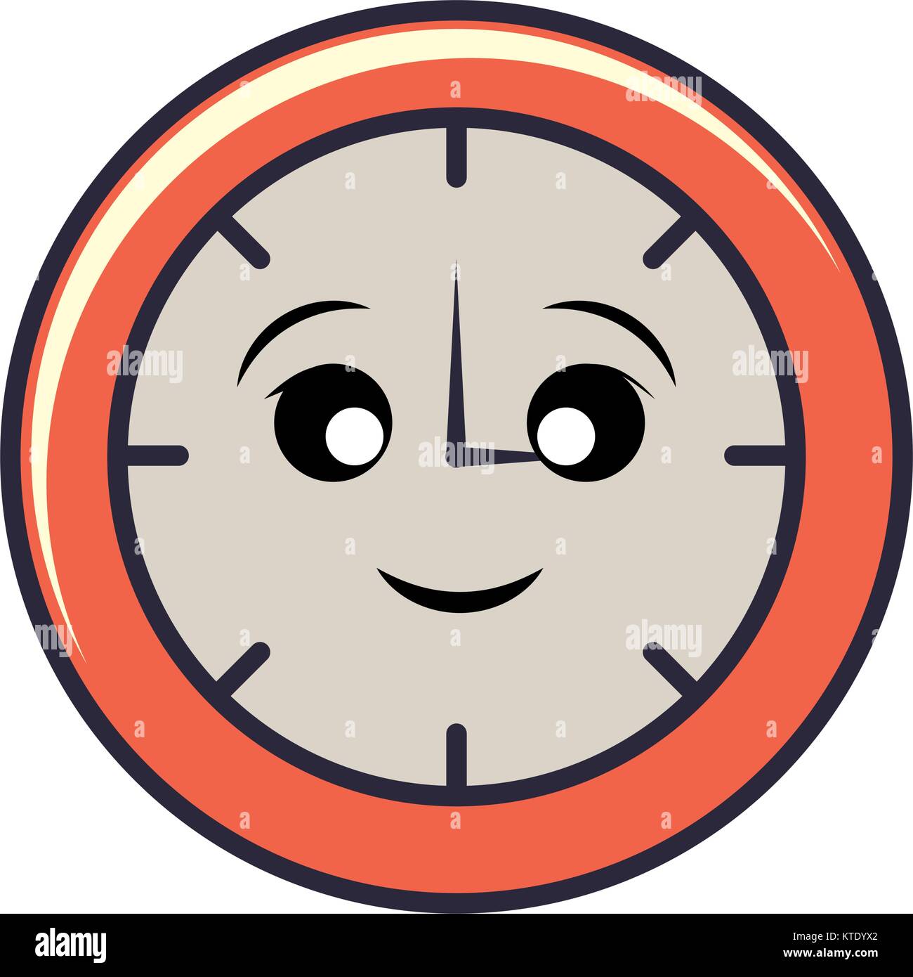 kawaii clock vector illustration Stock Vector Image & Art - Alamy