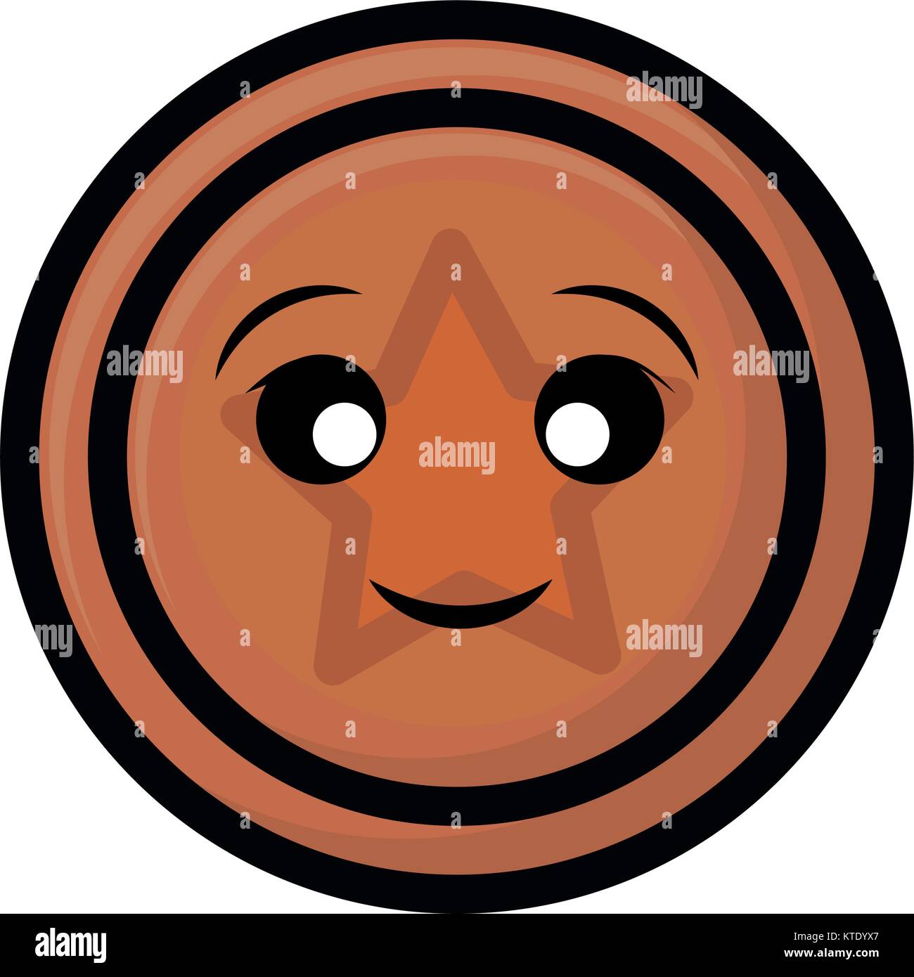 kawaii shield vector illustration Stock Vector Image & Art - Alamy