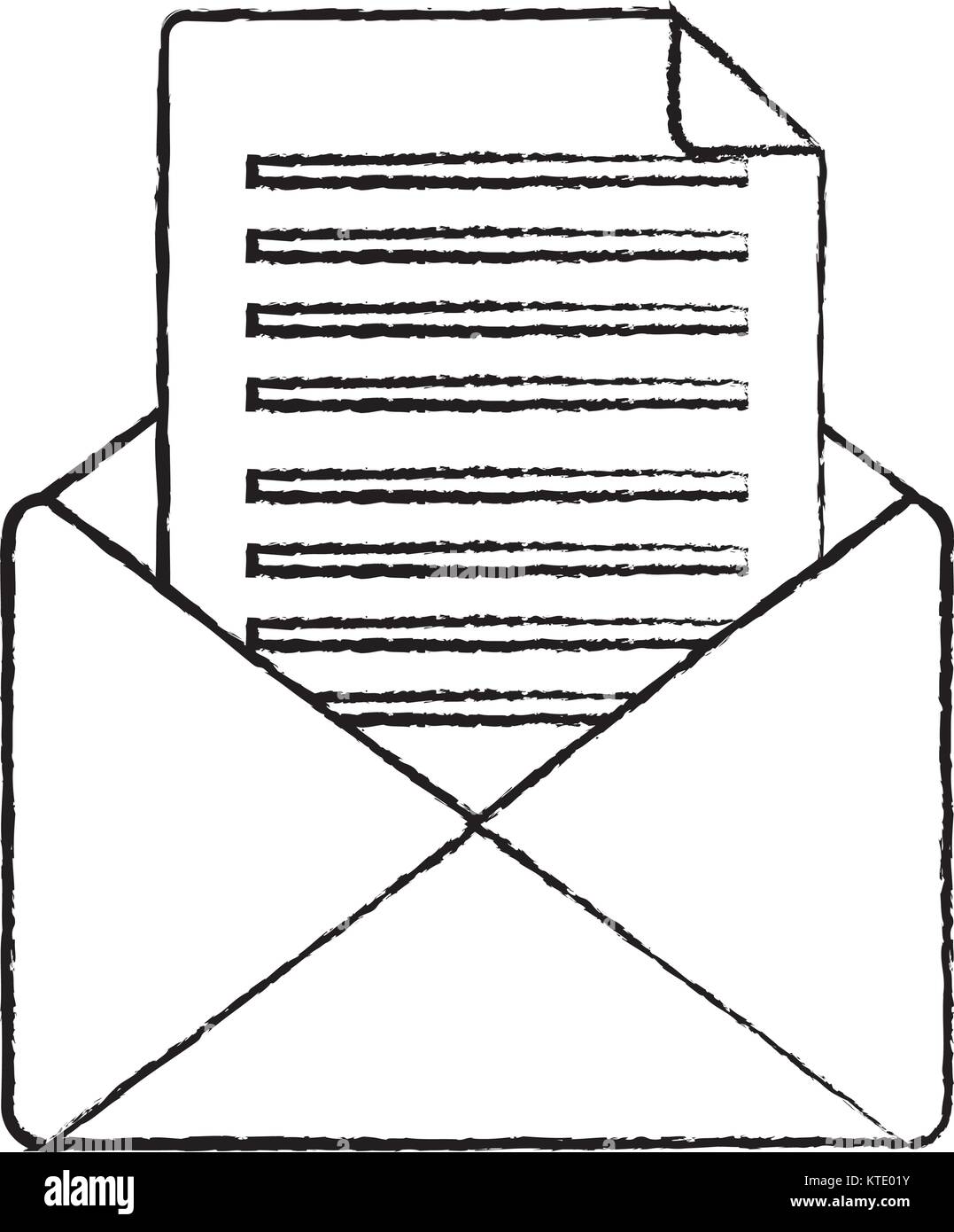 open message envelope icon image vector illustration design black ...