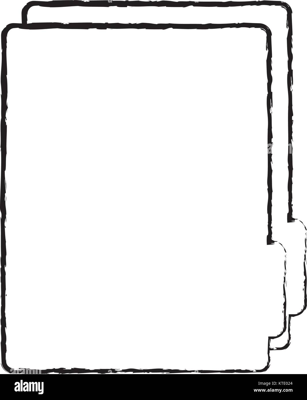 file folder icon image vector illustration design black sketch line ...