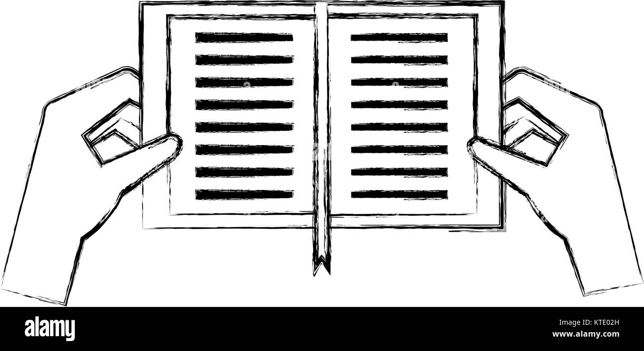 hands with book icon vector illustration design Stock Vector Image ...