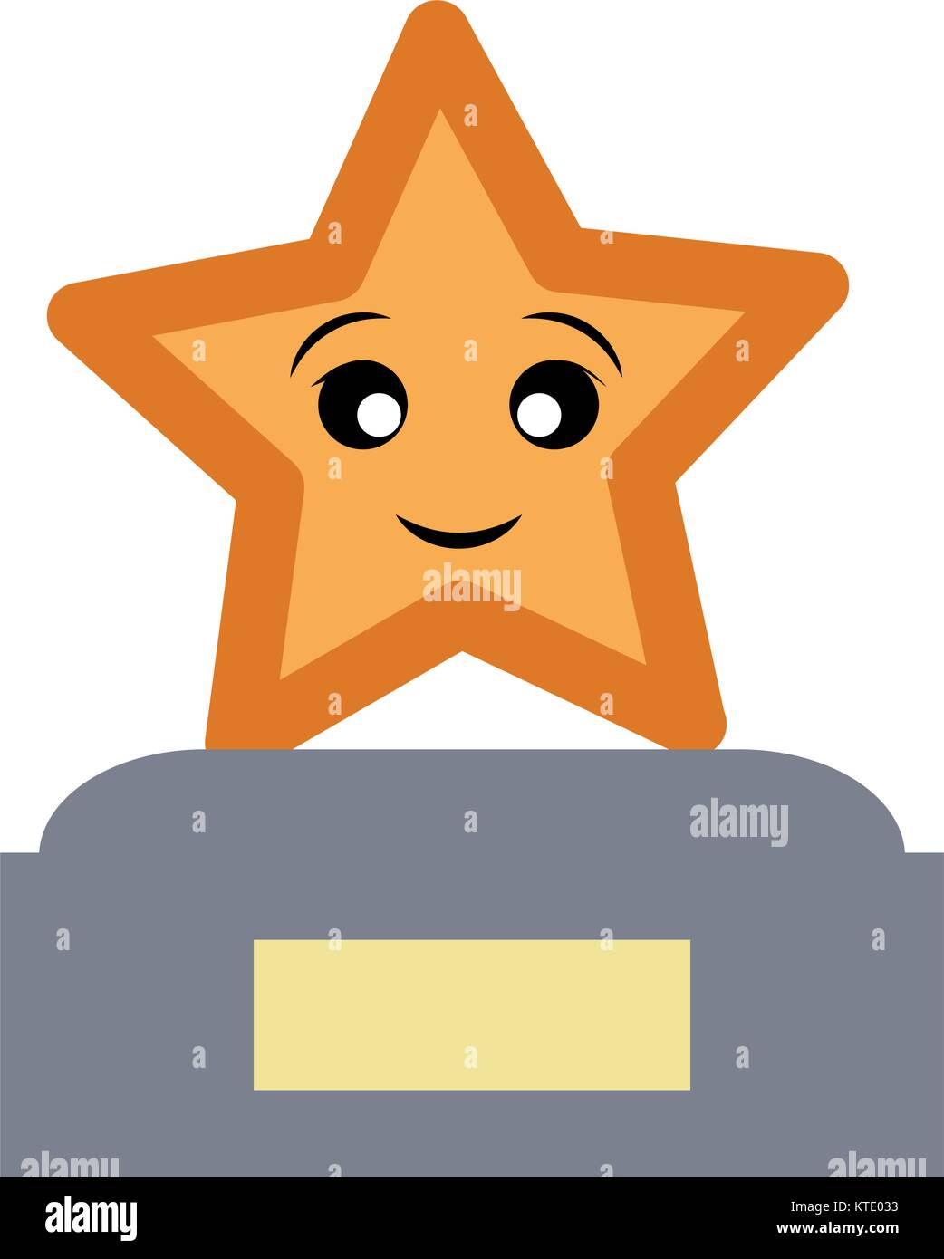 kawaii trophy with star vector illustration Stock Vector Image & Art ...