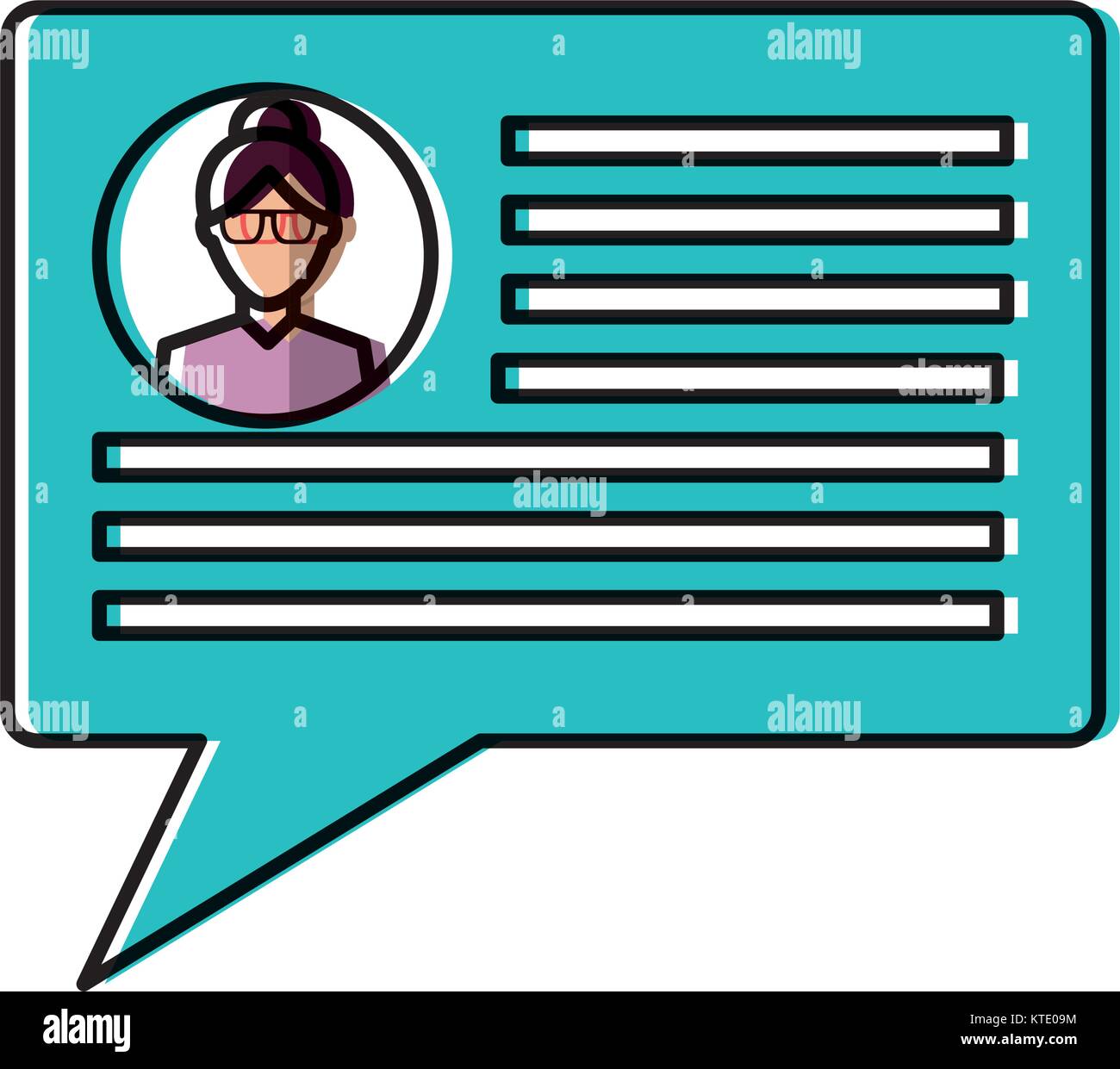 chat conversation bubble with user profile icon image vector ...