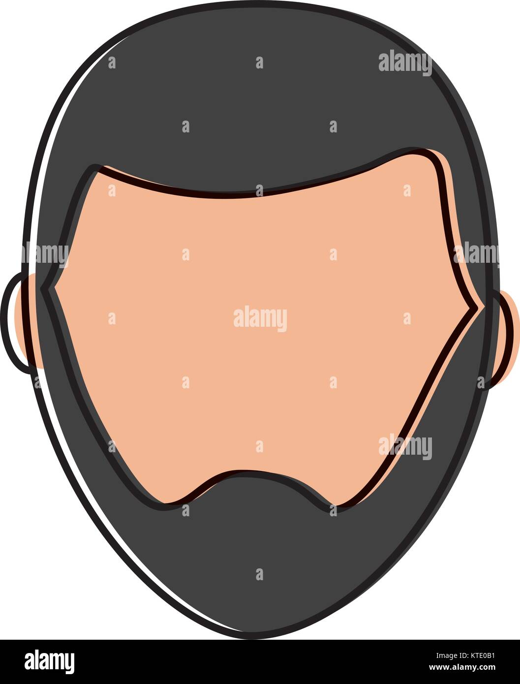 man with beard avatar icon image vector illustration design Stock ...
