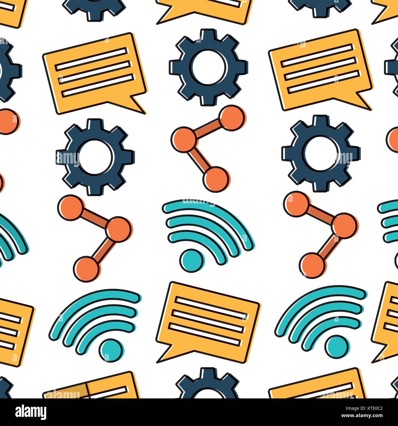wifi share chat bubble technology and communication pattern image ...