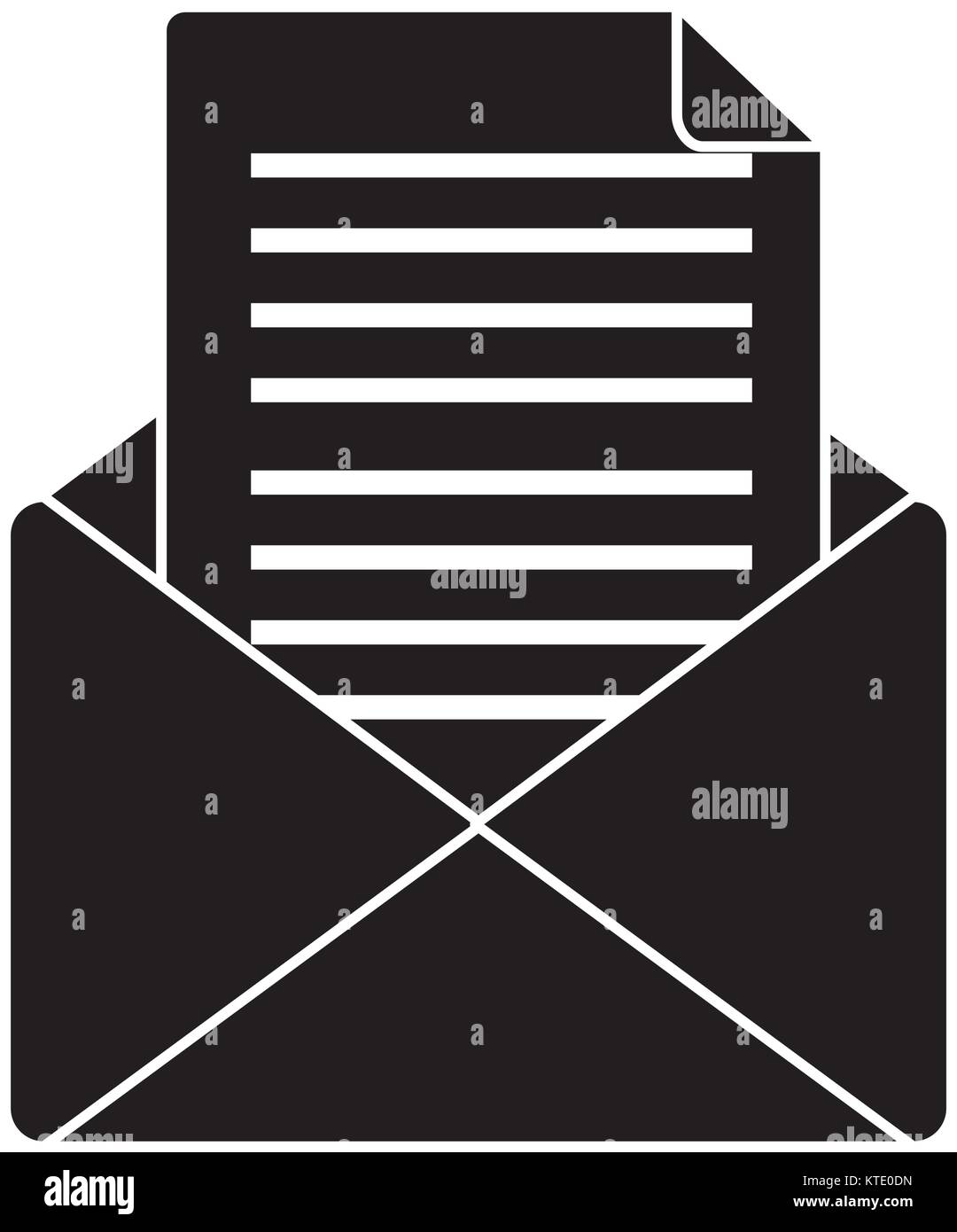 document envelope message letter icon vector illustration pictogram ...