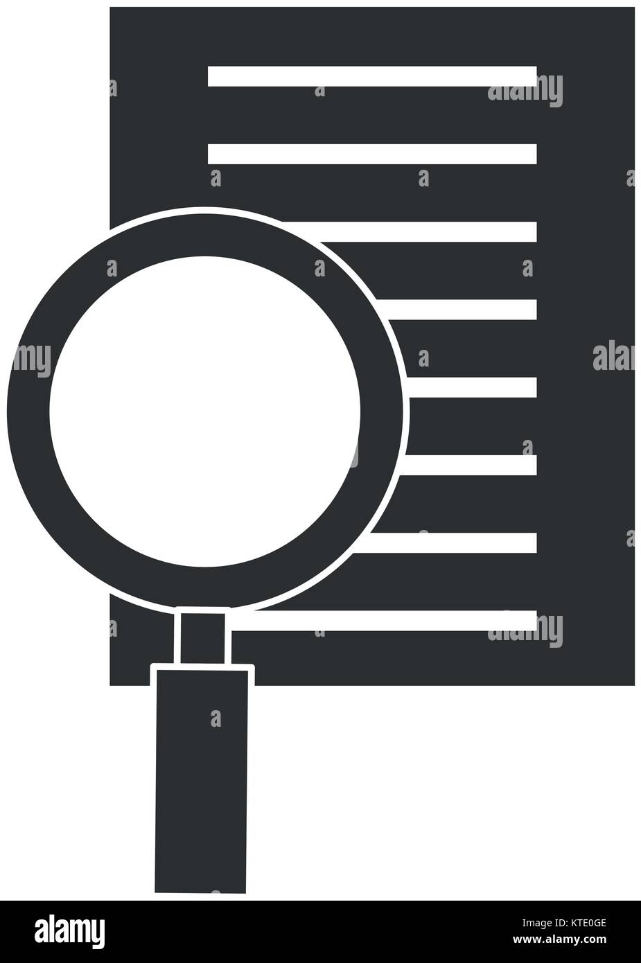 notebook with magnifying glass vector illustration design Stock Vector ...